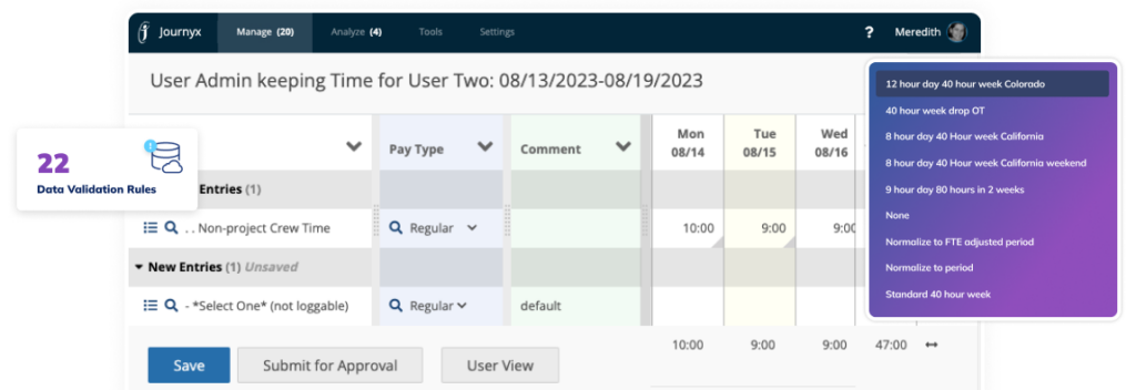Payroll Rules Engine for Employee Time Tracking | Journyx