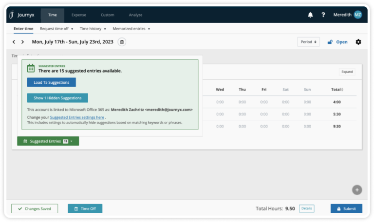 Journyx makes time entry easy | Journyx